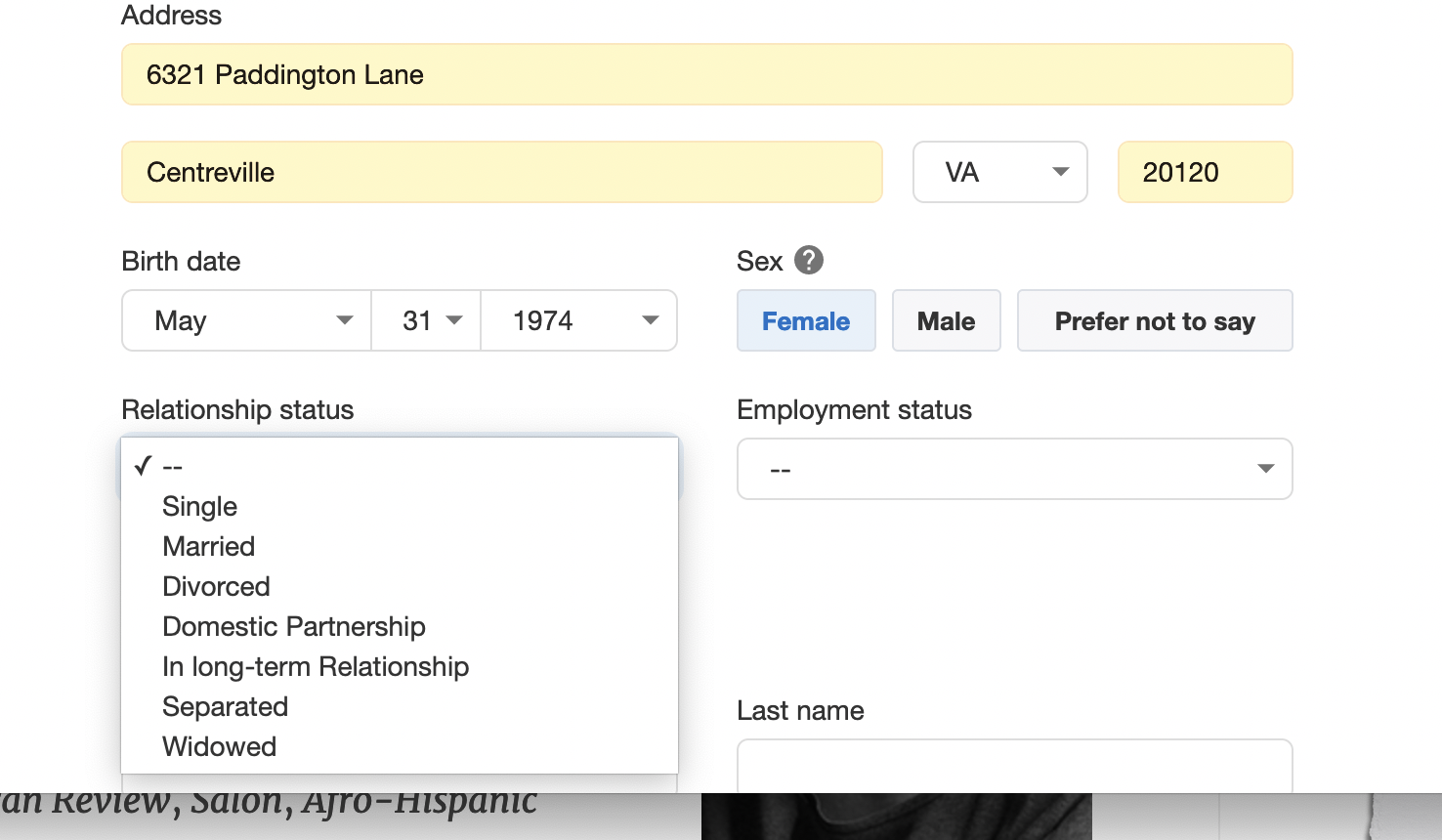 Online Forms: When Gender is Flexible, but Relationship Status Isn’t ...
